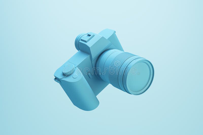 Creative Minimal Photo Camera on Light Background. Technology, Hobby ...