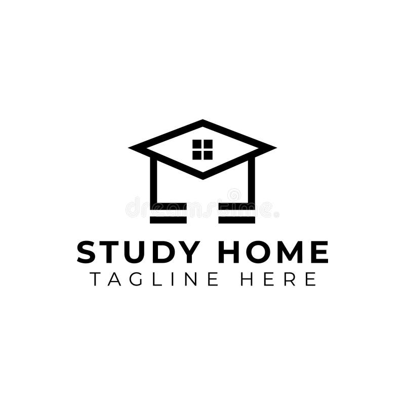 Creative-minimal-study-home-Logo-design-template Stock Vector ...