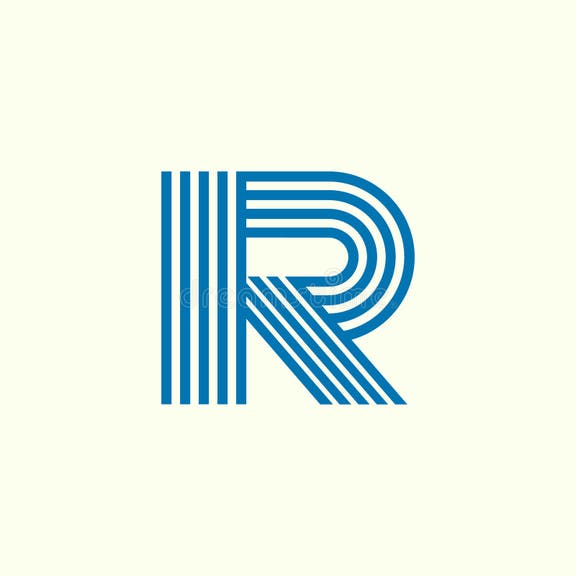 Creative Minimalist Geometric R Line Logo Stock Vector - Illustration ...