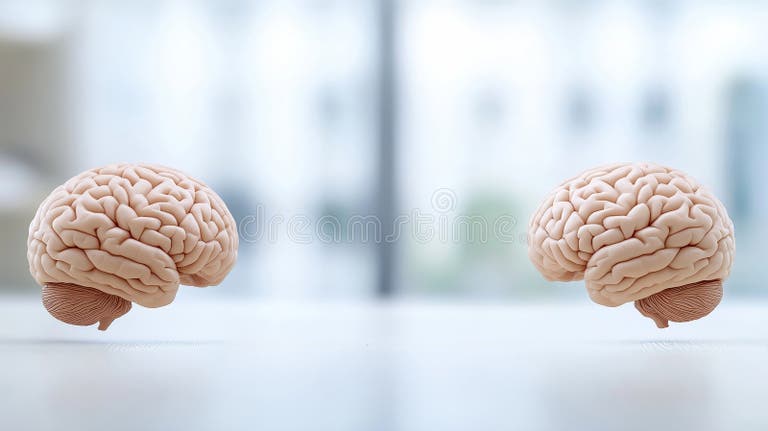 Creative Minimalist Illustration of Brain To Brain Learning Concept in ...