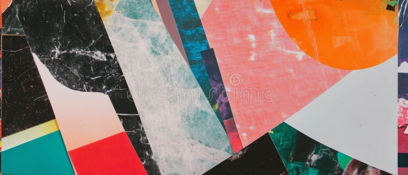 Creative Minimalistic Scrapbook Collage with Textured Surfaces and ...