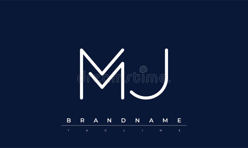 Creative MJ Letter Initial Logo Vector Image Stock Vector ...