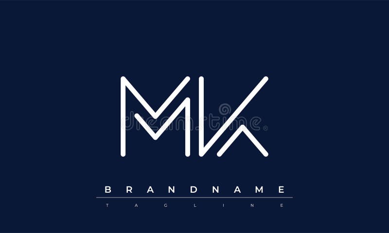 Creative MK Letter Initial Logo Vector Image Stock Vector ...