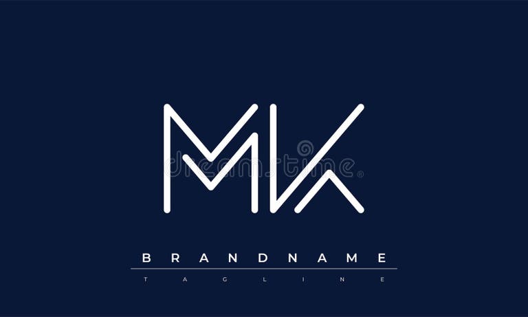 Creative MK Letter Initial Logo Vector Image Stock Vector ...