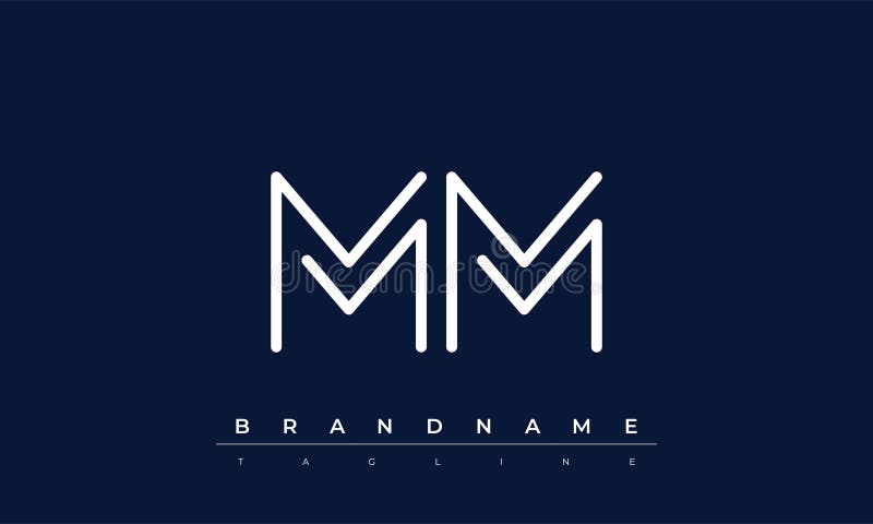 Creative MM Letter Initial Logo Vector Image Stock Vector ...
