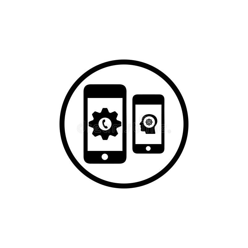 Creative Mobile Configuration Icon, Gear and Mobile Icon Stock Vector ...