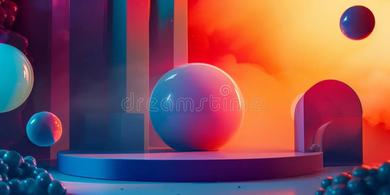 Creative Mockup Design Exploring Abstract Ideas. Stock Illustration ...