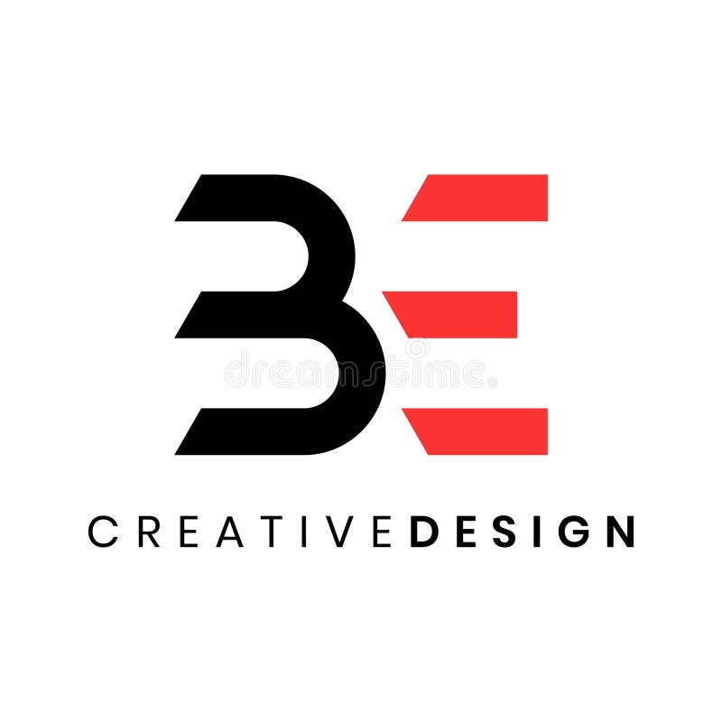 Creative Modern Abstract Letter BE Logo Design Vector Illustration ...