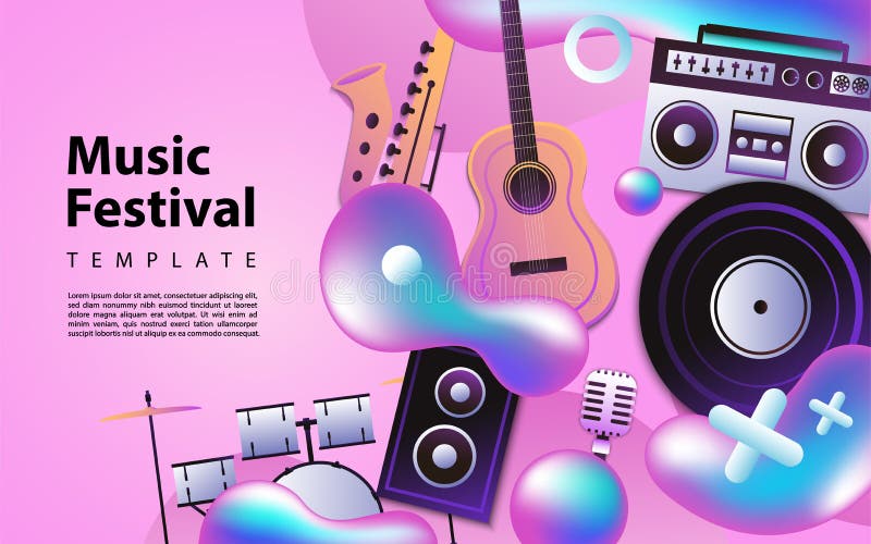 Creative Modern Background Design Based Music Theme Style Stock Vector ...