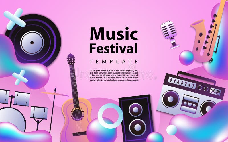 Creative Modern Background Design Based Music Theme Style Stock Vector ...