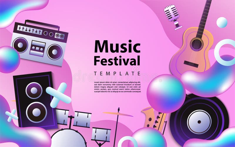 Creative Modern Background Design Based Music Theme Style Stock Vector ...