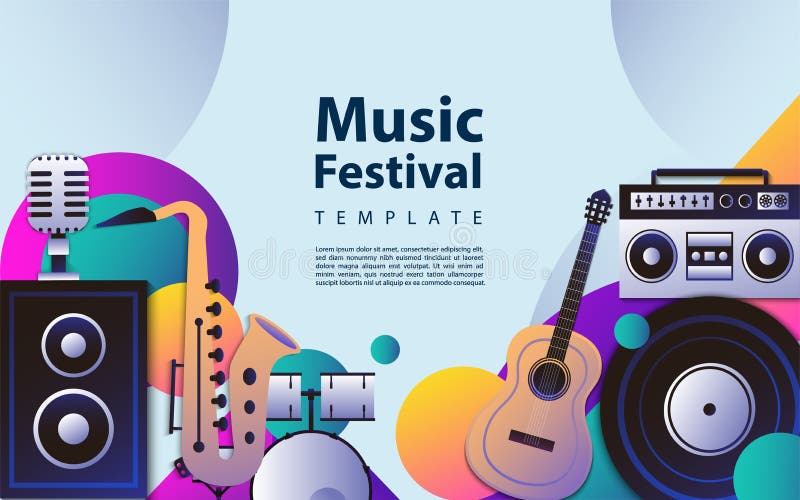 Creative Modern Background Design Based Music Theme Style Stock Vector ...