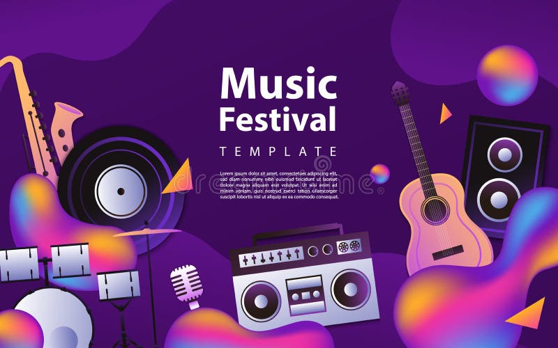 Creative Modern Background Design Based Music Theme Style Stock Vector ...