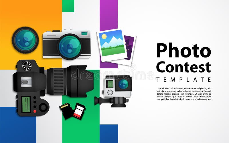 Creative Modern Background Design Based Photography Theme Style Stock ...