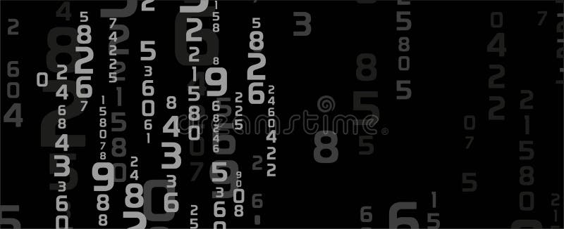 Creative and Modern Background with Numbers. Stock Illustration ...