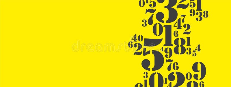 Creative and Modern Background with Numbers. Stock Illustration ...