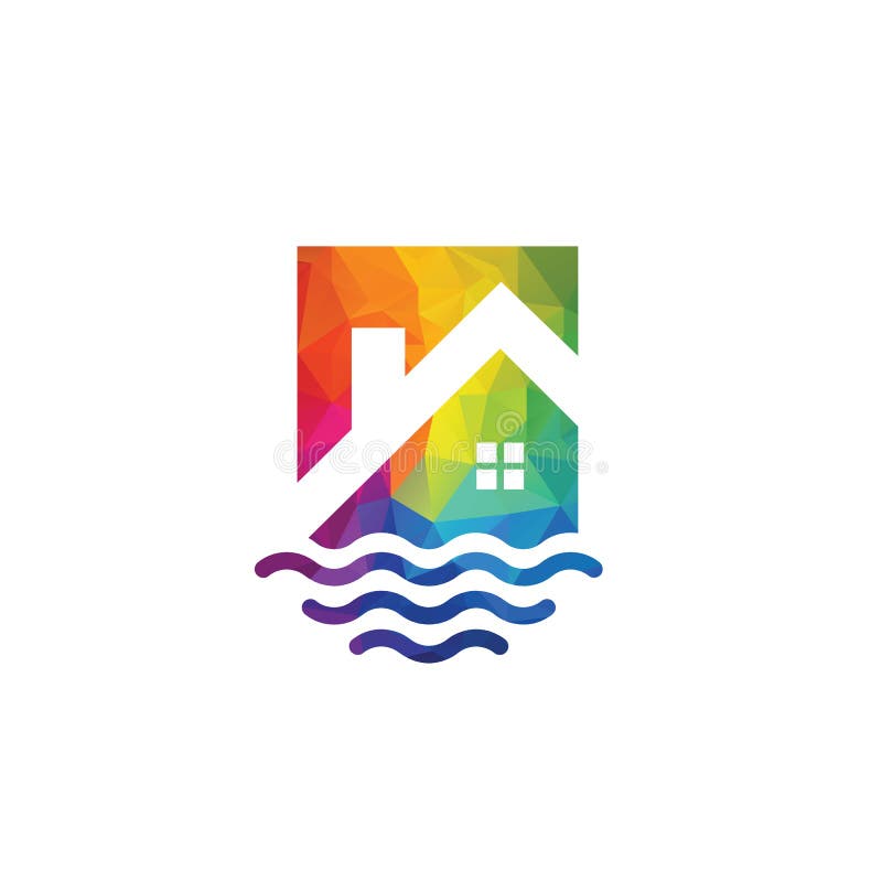 Abstract Wave and House Home Logo Design. Stock Vector - Illustration ...