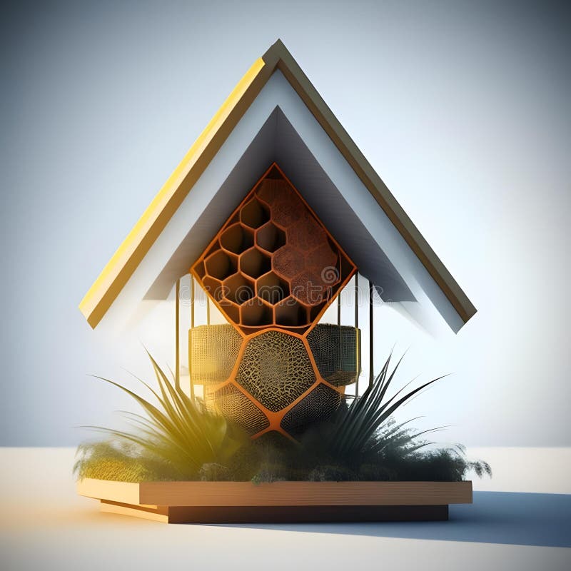 Creative modern bee house stock image. Image of furniture - 288283105