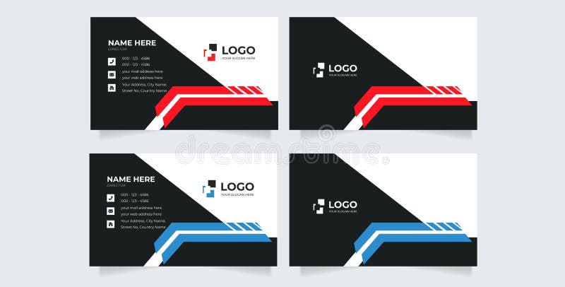 Creative and Modern Business Card Template. Horizontal and Vertical ...