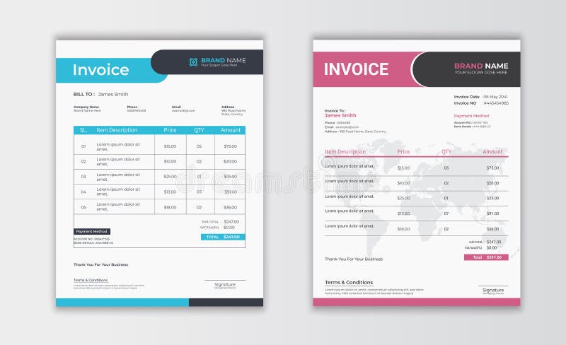 Creative Modern Business Invoice Template. Business Stationery Invoice ...