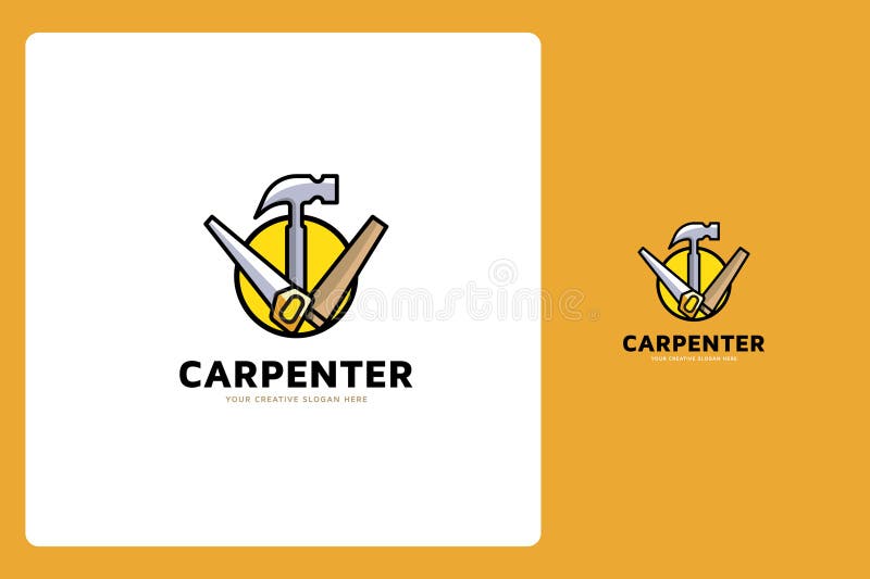 Carpenter Logo Design Template Stock Vector - Illustration of modern ...