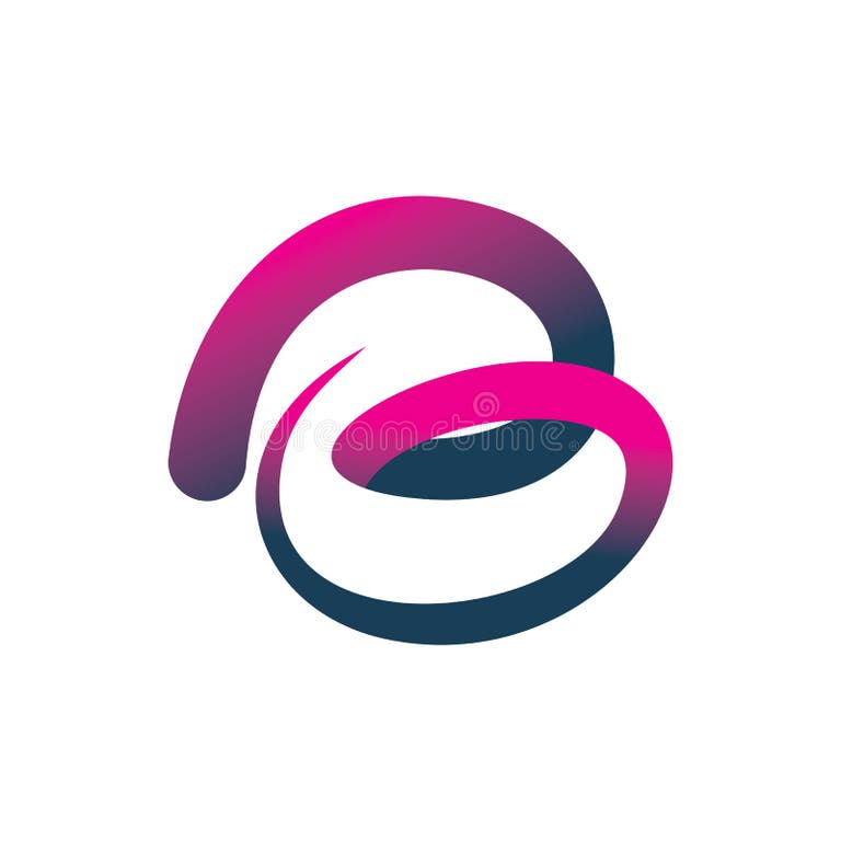 Full Color Initial Letter B Logo Design Stock Illustration ...