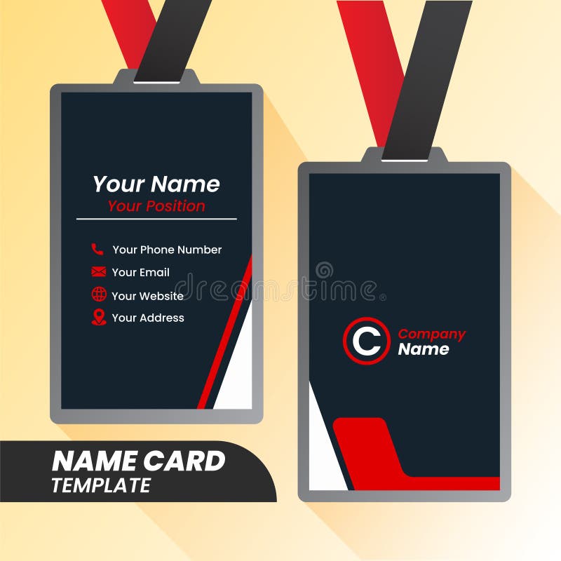 Creative Modern Corporate Name Card and Name Card Stock Vector ...