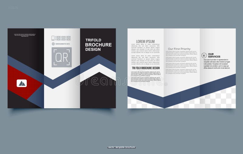 Creative Modern Corporate Tri-Fold Brochure Template Design. Stock ...