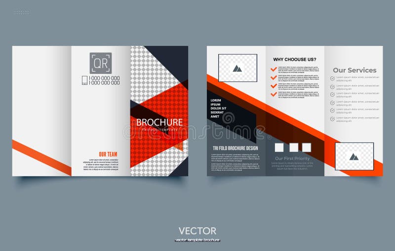 Creative Modern Corporate Tri-Fold Brochure Template Design Stock ...