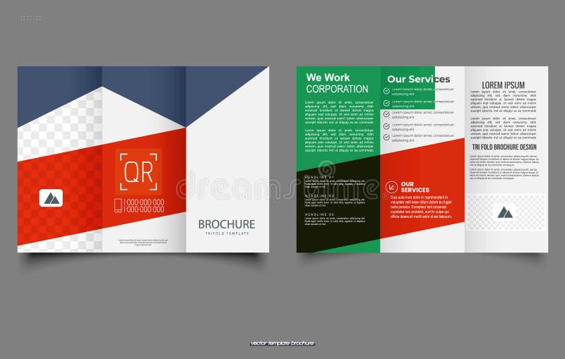 Creative Modern Corporate Tri-Fold Brochure Template Design Stock ...