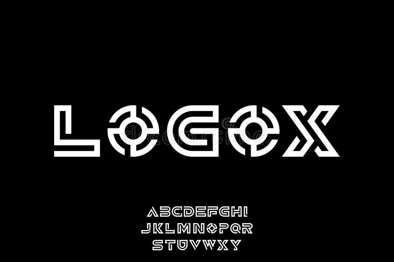Creative Modern Geometric Alphabet Logo Font Vector Illustration Stock ...