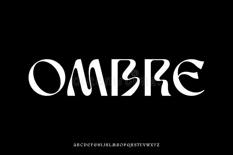 Creative Modern Liquid Alphabet Display Font Vector. Unique Trendy ...