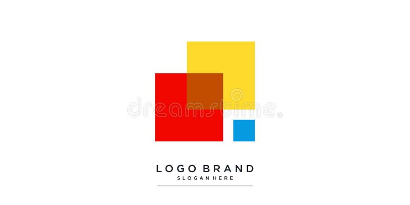Modern Square Logo for Company, Technology, Shape, Colorful Vector Idea ...