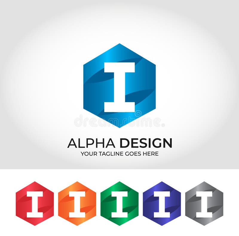 I Alphabet Creative Modern Logo Design Concept Stock Vector ...