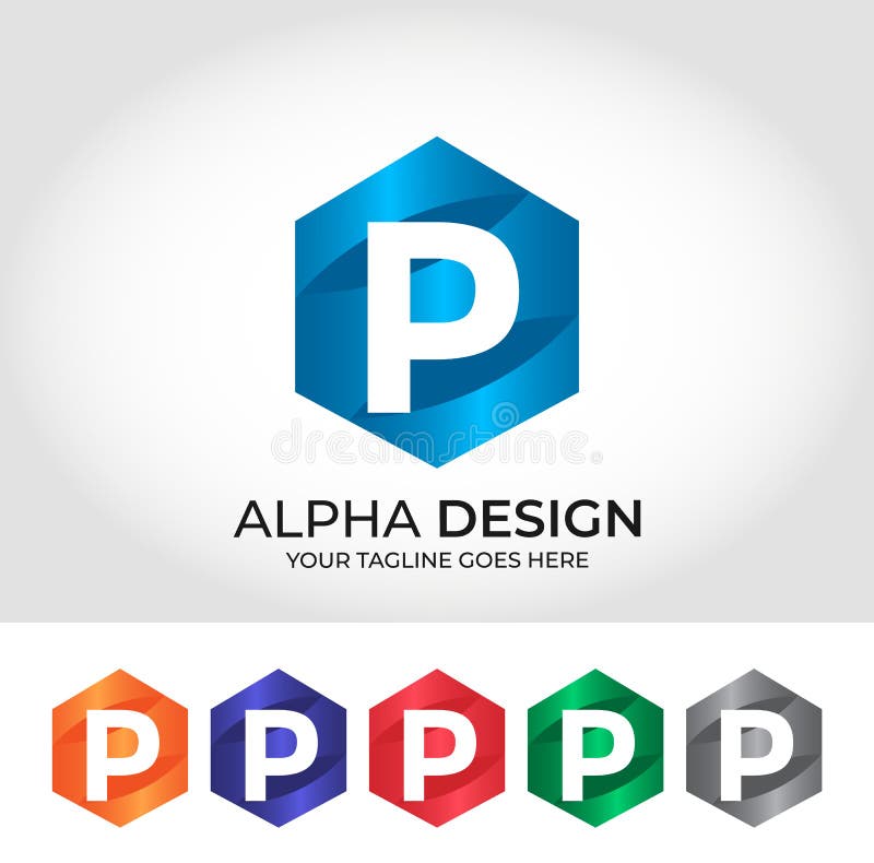 P Alphabet Creative Modern Logo Design Concept Stock Vector ...