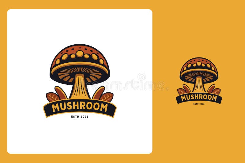 Mushroom Logo Design Template Stock Vector - Illustration of logo ...