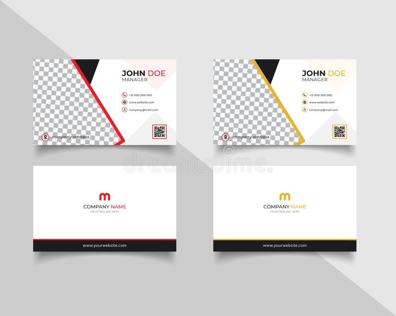 Creative Modern Name Card and Business Card Stock Vector - Illustration ...