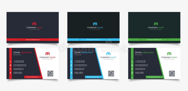 Creative Modern Name Card and Business Card Stock Vector - Illustration ...