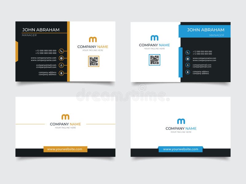 Creative Modern Name Card and Business Card Stock Vector - Illustration ...