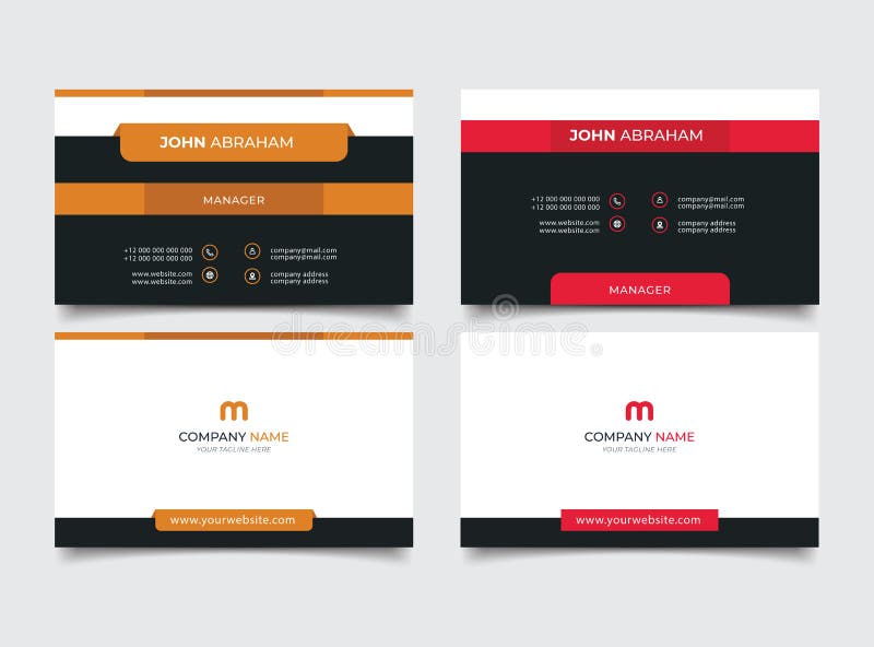 Creative Modern Name Card and Business Card Stock Vector - Illustration ...