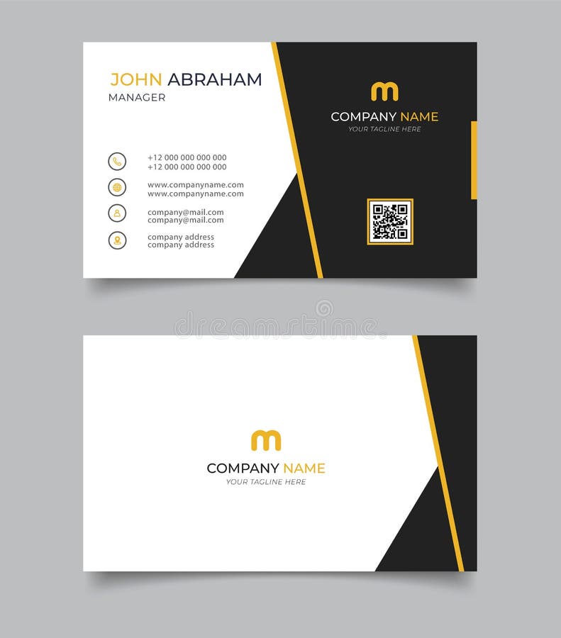 Creative Modern Name Card and Business Card Stock Vector - Illustration ...