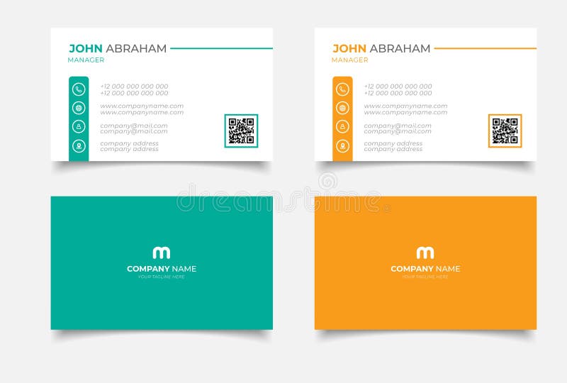 Creative Modern Name Card and Business Card Stock Vector - Illustration ...