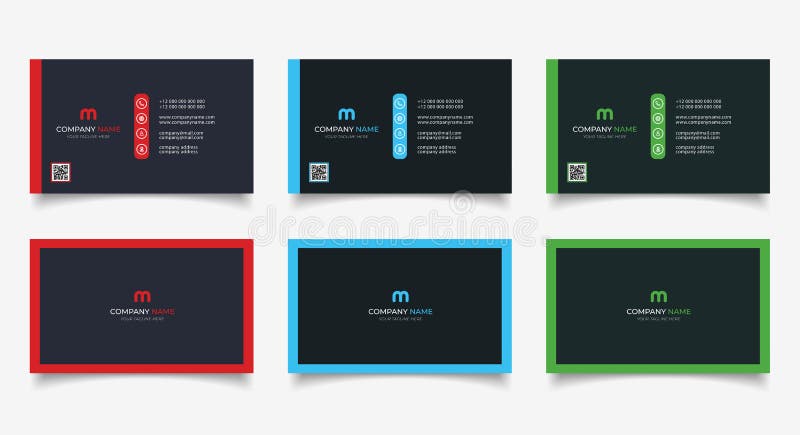 Creative Modern Name Card and Business Card Stock Vector - Illustration ...