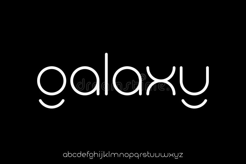 Creative Unique Modern Rounded Lowercase Font Vector Editorial ...