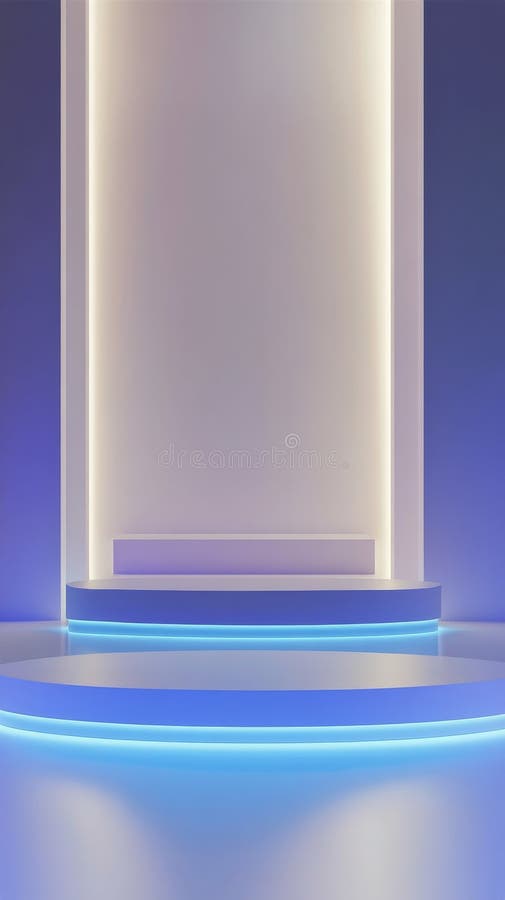 Creative Modern Stage Design Featuring Glowing Archways and Soft ...