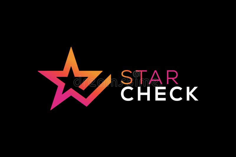 Modern Star Check Mark Vector Logo Design Stock Vector - Illustration ...