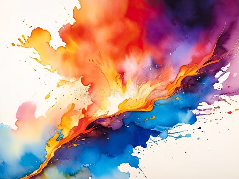 Creative Modern Style Art Painting. Colorful Artistic Design Stock ...