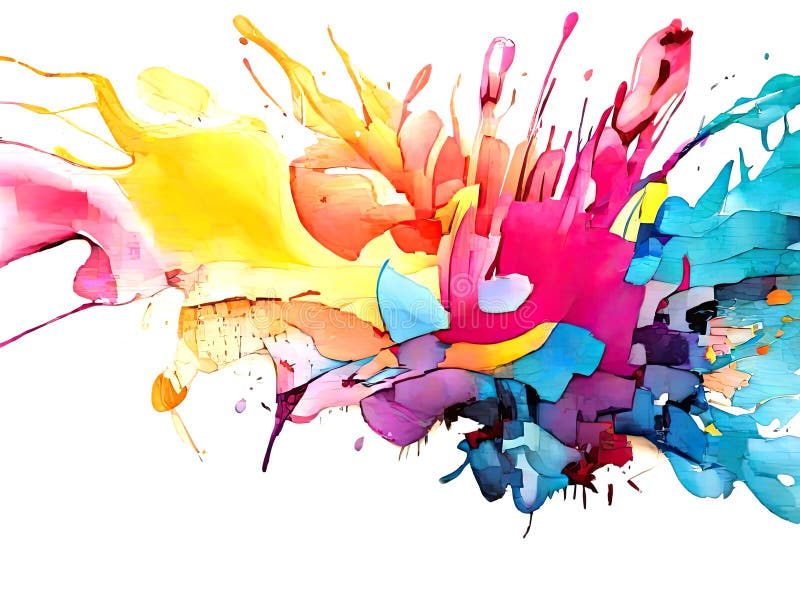 Creative Modern Style Art Painting. Colorful Artistic Design Stock ...