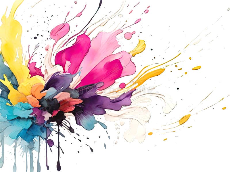 Creative Modern Style Art Painting. Colorful Artistic Design Stock ...