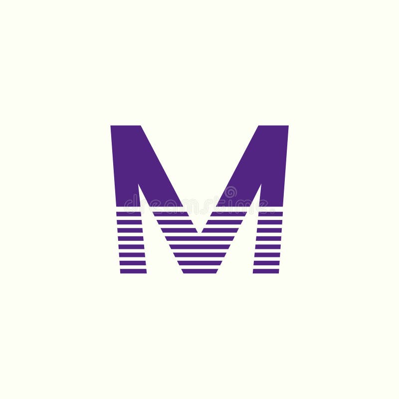 Creative Modern Style M Line Letter Logo Stock Illustration ...